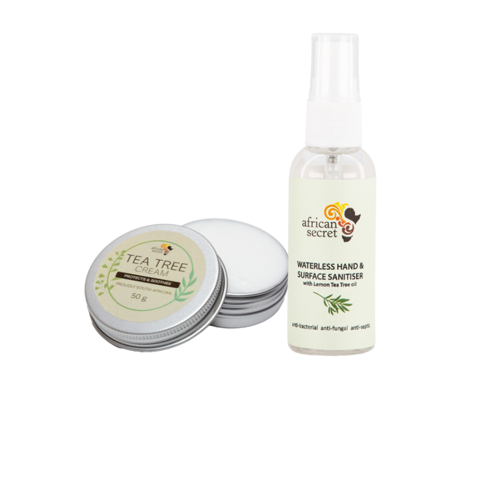 Tea Tree Cream + Aromatherapy Sanitiser Spray – African Secret